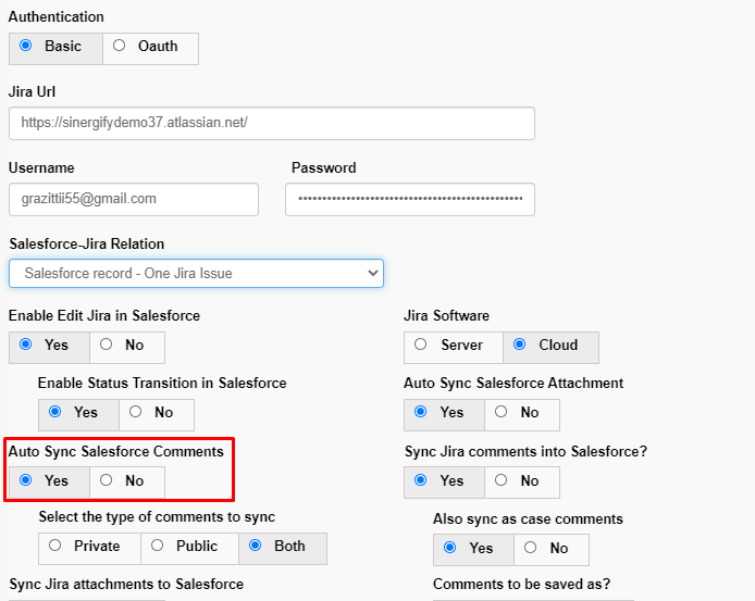 Comment Sync Flow | Sinergify | Integrating Salesforce & Jira