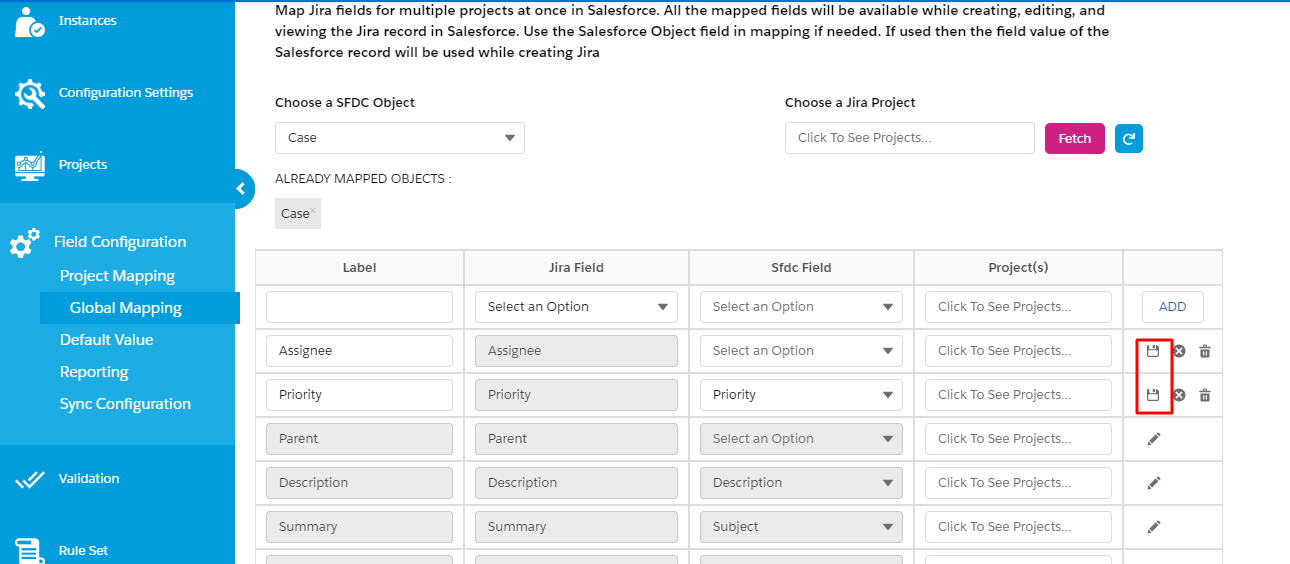 Global Mapping | Sinergify | Integrating Salesforce & Jira