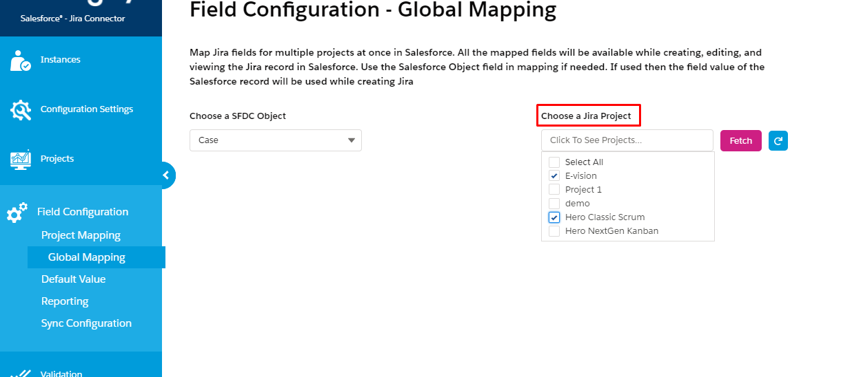 Global Mapping | Sinergify | Integrating Salesforce & Jira