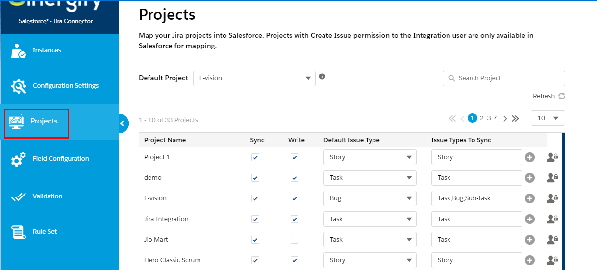 Project Configuration | Sinergify | Integrating Salesforce & Jira