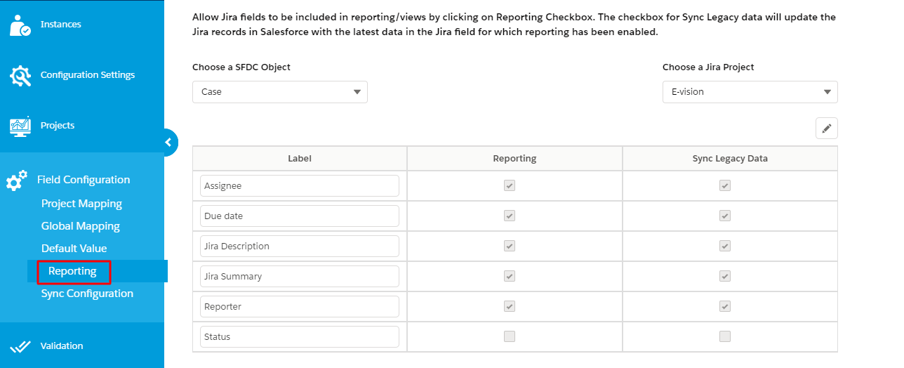 Reporting | Sinergify | Integrating Salesforce & Jira