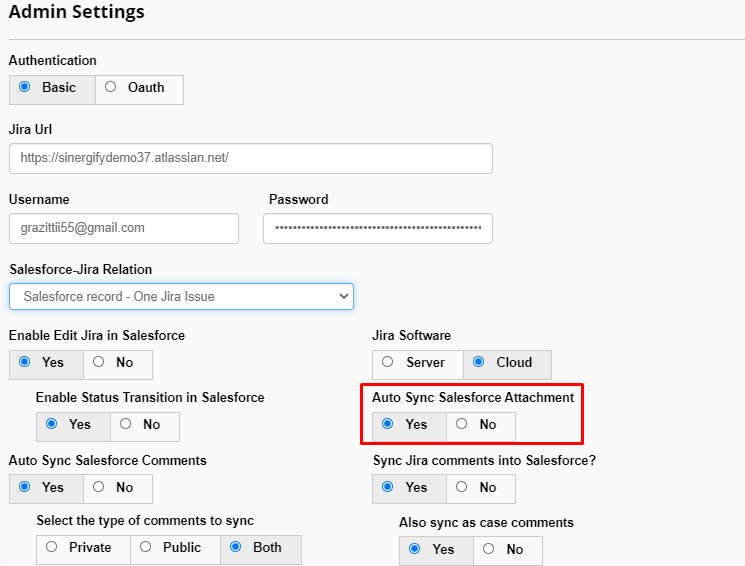 Attachment Flow | Sinergify | Integrating Salesforce & Jira