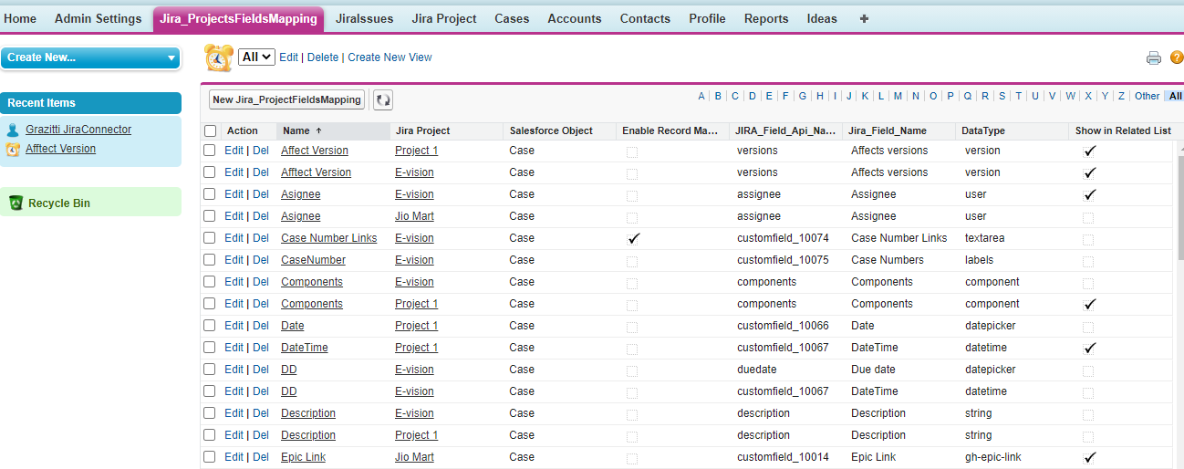 Jira Related List | Sinergify | Integrating Salesforce & Jira