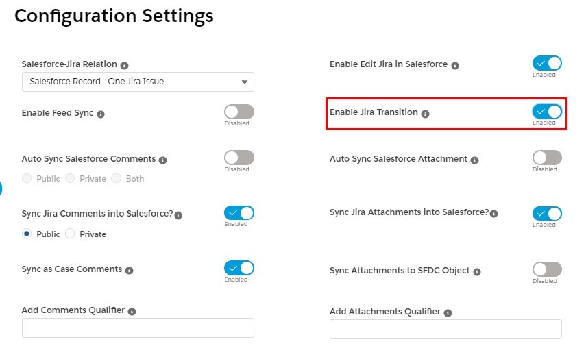 Status Transition | Sinergify | Integrating Salesforce & Jira