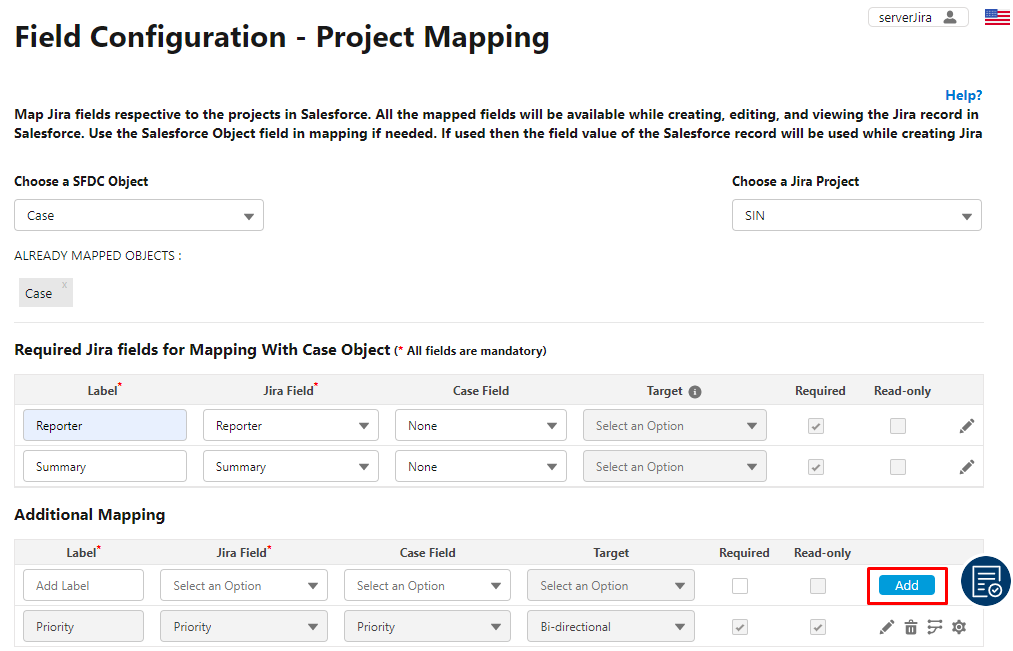 Field Configuration (Project Mapping)| Sinergify