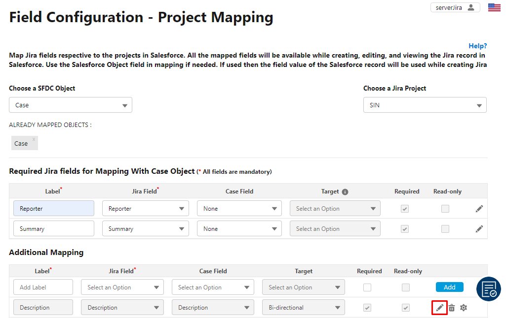 Field Configuration (Project Mapping)| Sinergify